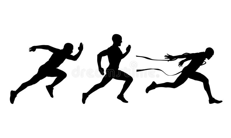 Silhouette of a Sprinter Run. Suitable for Design Elements of Sprint ...
