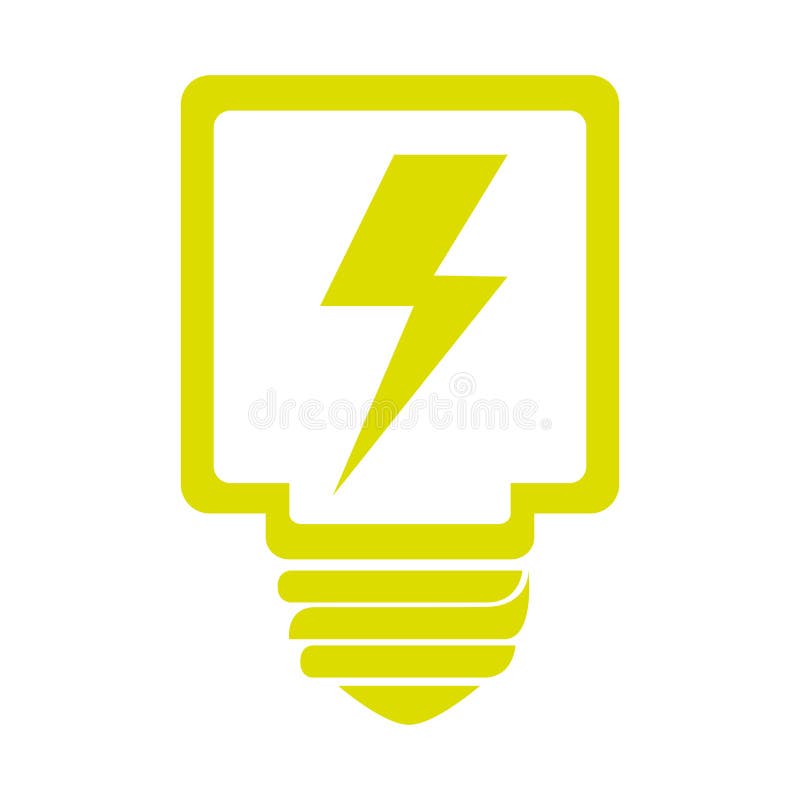 Silhouette Bulb Light Icon Flat Stock Vector - Illustration of ...
