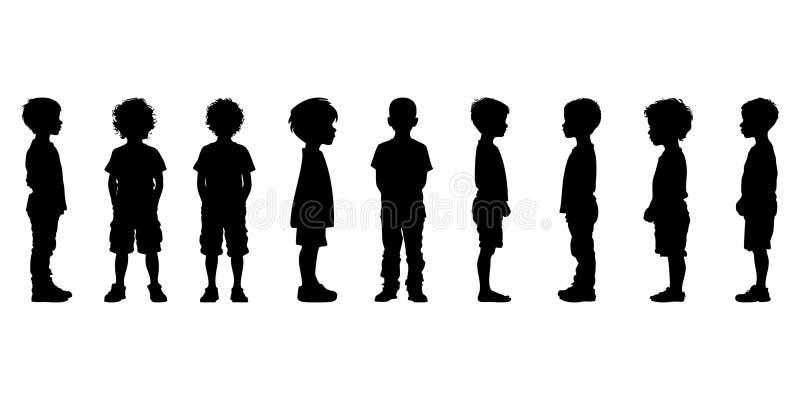 Child Standing Side View Stock Illustrations – 1,143 Child Standing ...