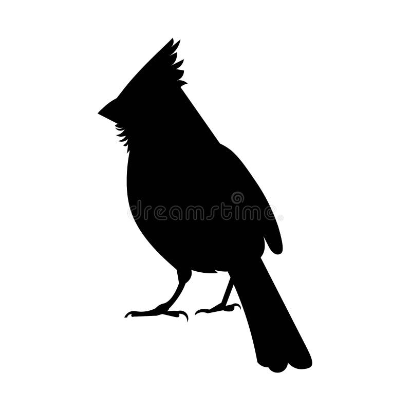 Silhouette of a Flying Red Cardinal Bird Stock Vector - Illustration of ...