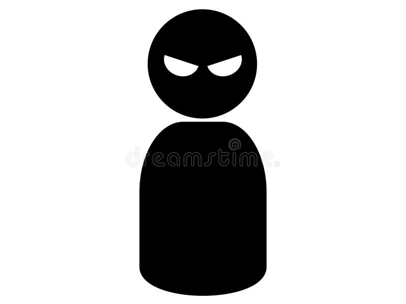 Silhouette of a Suspicious Person (bad Guy) Stock Image - Illustration ...