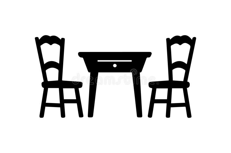 Silhouette Table and Chairs" is a Clean and Simple Graphic ...