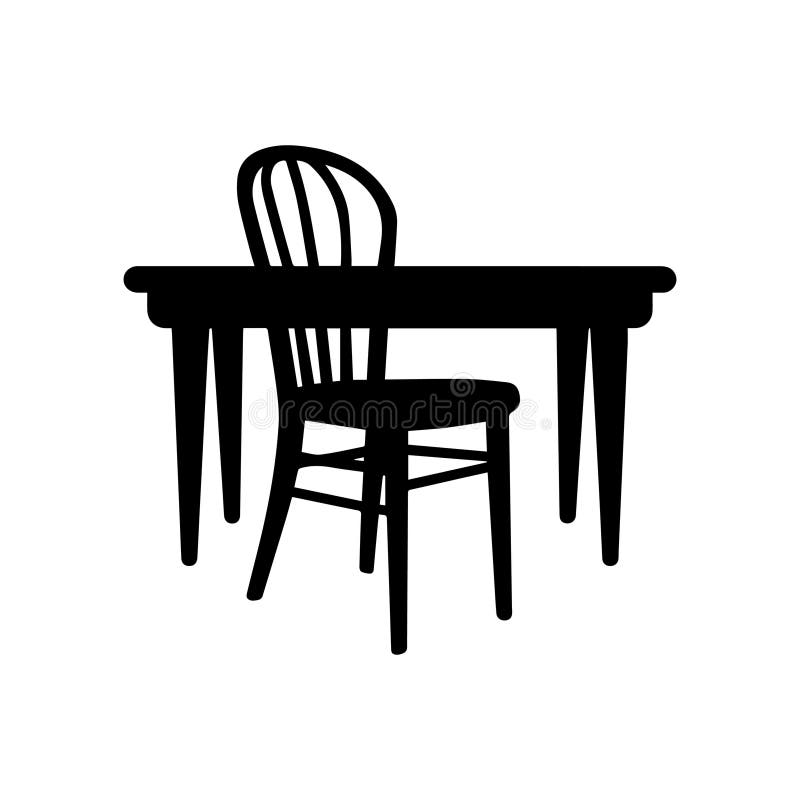 Silhouette Table and Chairs" is a Clean and Simple Graphic ...