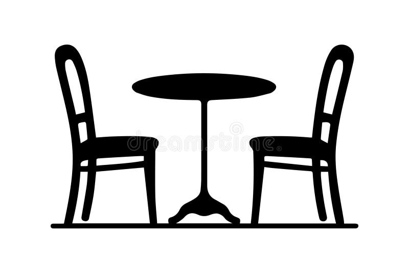 Silhouette Table and Chairs" is a Clean and Simple Graphic ...