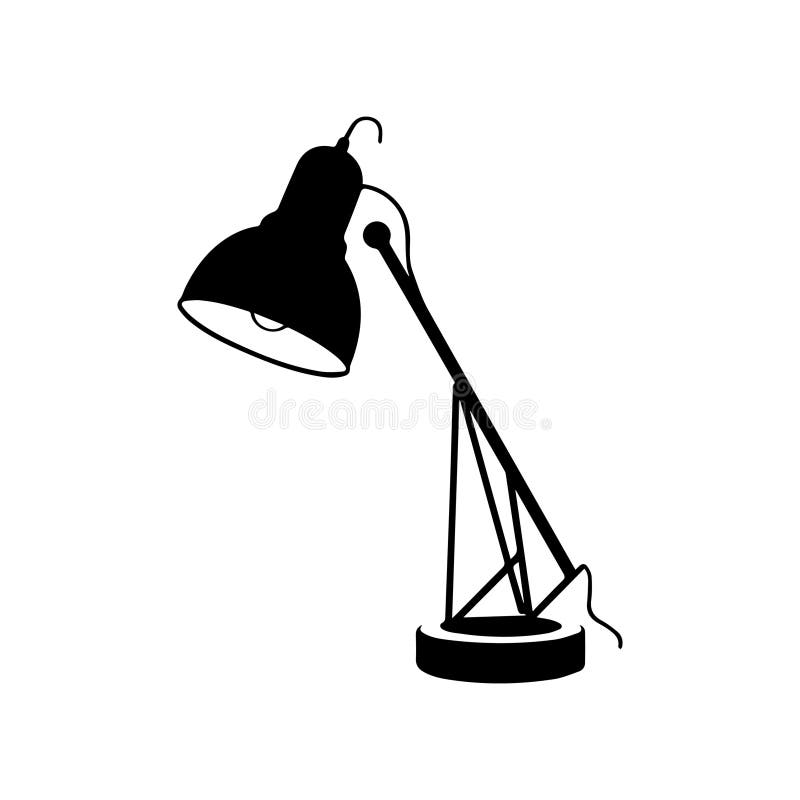 Silhouette Table Lamp" is a Minimalist Graphic Showcasing the Basic ...