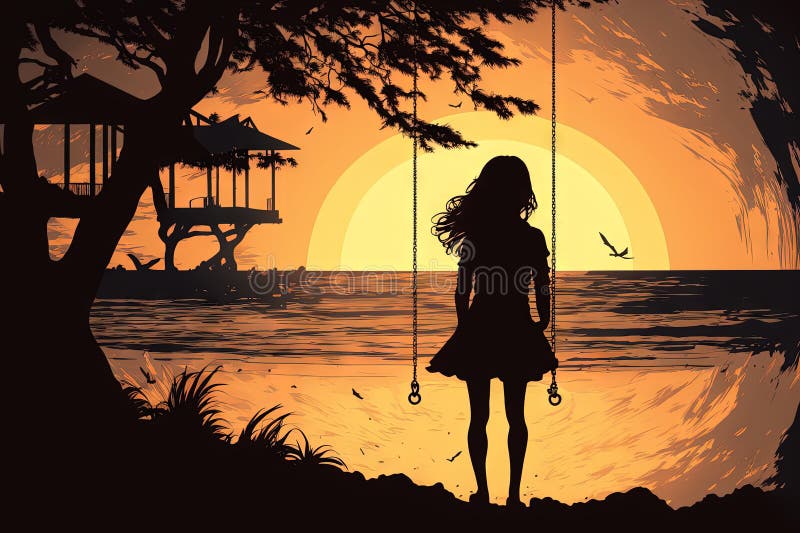 Sad Teen Girl Beach Stock Illustrations – 12 Sad Teen Girl Beach Stock ...