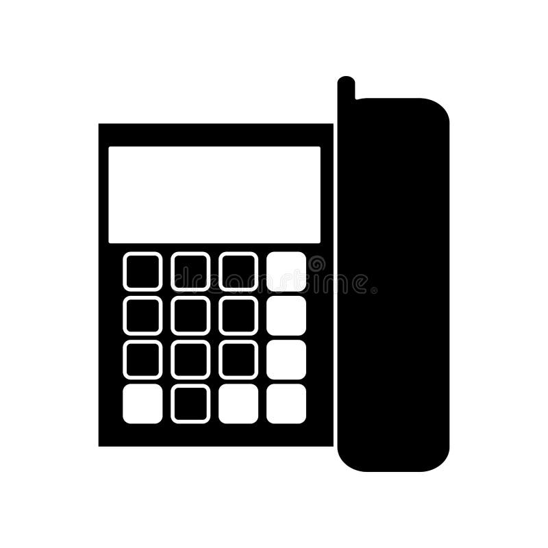 Silhouette Telephone Communication Call Office Stock Vector ...