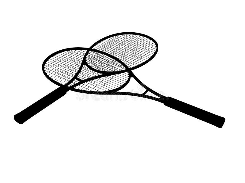 Silhouette of Tennis Racket S Stock Illustration - Illustration of ...