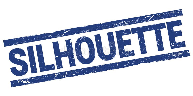 SILHOUETTE Text on Blue Rectangle Stamp Sign Stock Illustration ...