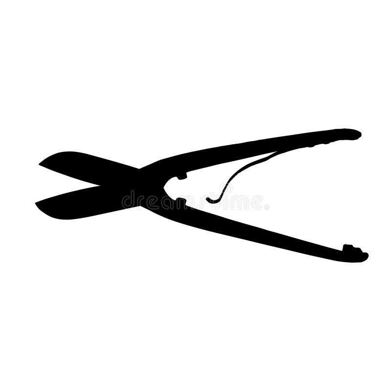 Silhouette of Tin Snips Pliers Tools Craftsman Stock Vector ...