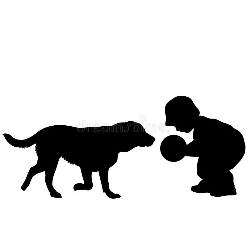 Playing Dog Silhouette