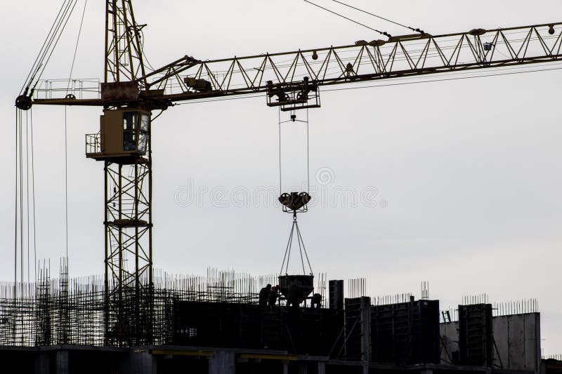 Tower crane stock photo. Image of hook, buildings, tower - 272474784