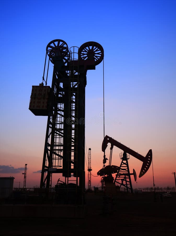 Tower type pumping unit stock photo. Image of digging - 173935790