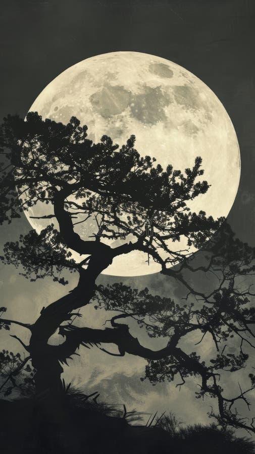 Silhouette of a Tree at Sunset Stock Image - Image of colorful, scenery ...