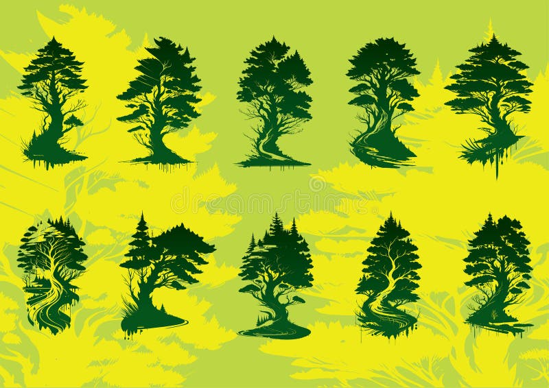 Treetops Silhouette Stock Illustrations – 65 Treetops Silhouette Stock ...