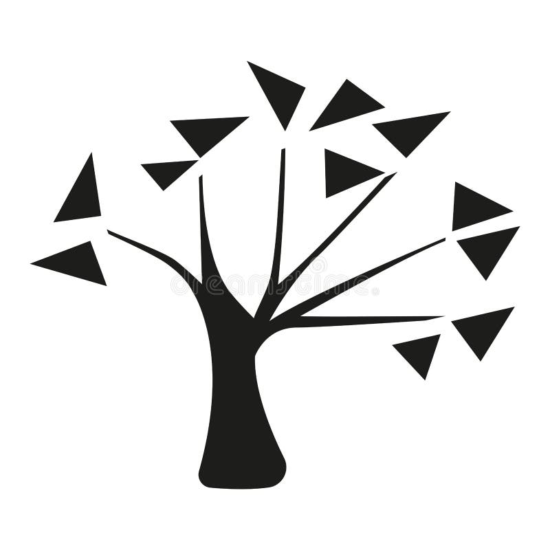 Silhouette of a tree stock vector. Illustration of environment - 173619842