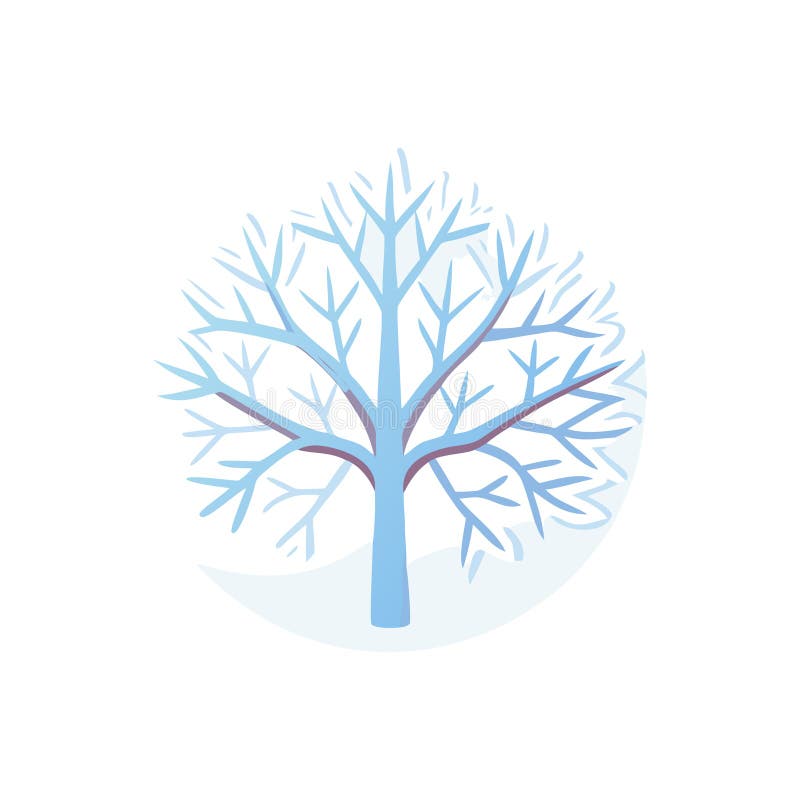 Silhouette Tree Vector: Bare Branches and Roots in Black and White ...