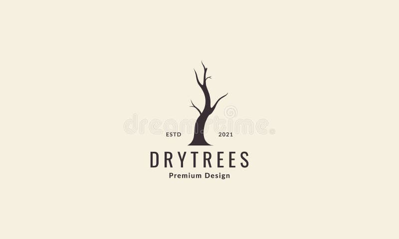 Silhouette Trees Dry Logo Symbol Vector Icon Illustration Graphic ...