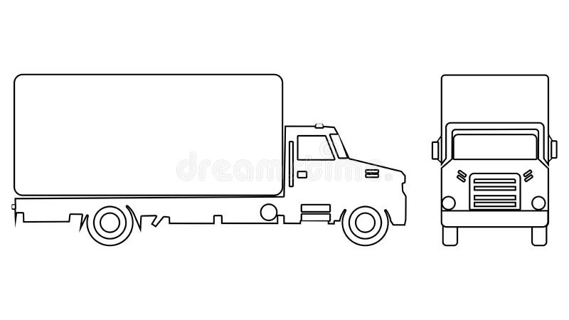Lorry from the Front Outline Icon. Element of Logistic Icon for Mobile ...