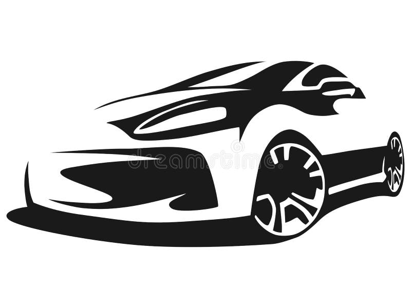 Silhouette tuning car stock vector. Illustration of championship - 53861711