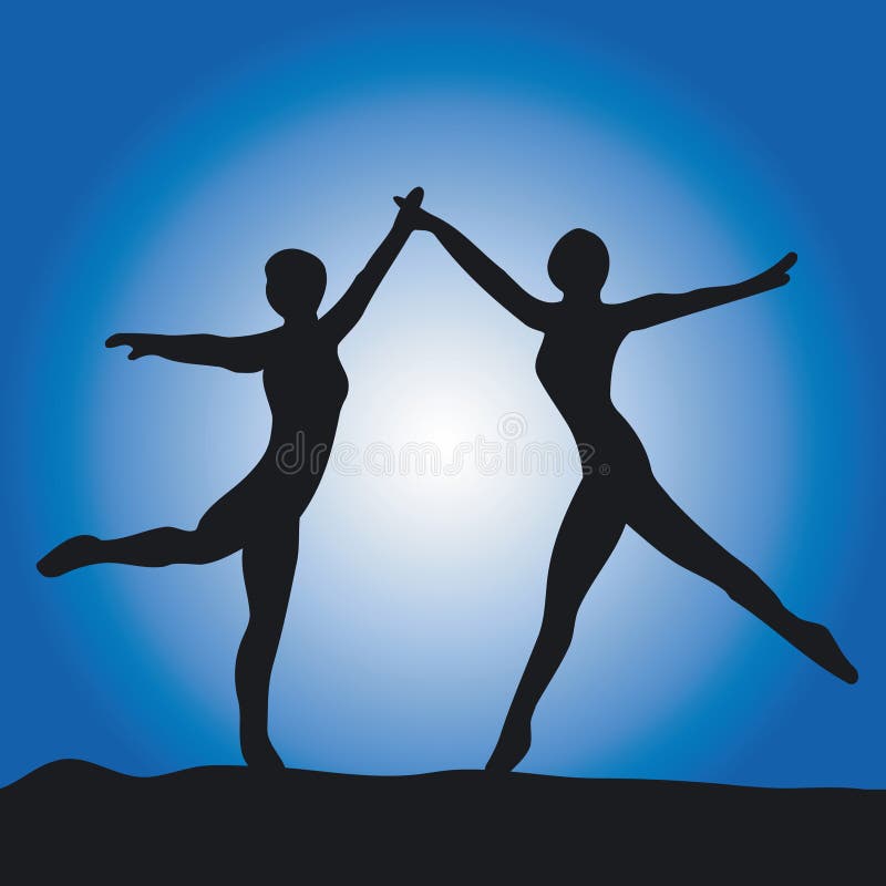 Two People Dancing Silhouette