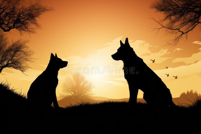 Dogs Sunset Stock Illustrations – 427 Dogs Sunset Stock Illustrations ...