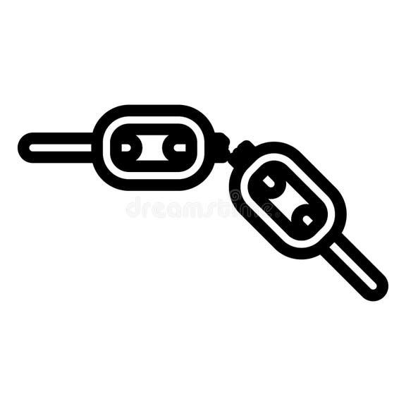 Silhouette of Two Chain Shackles Stock Vector - Illustration of steel ...
