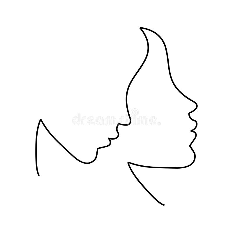 Two Faces One Line Stock Illustrations – 268 Two Faces One Line Stock ...