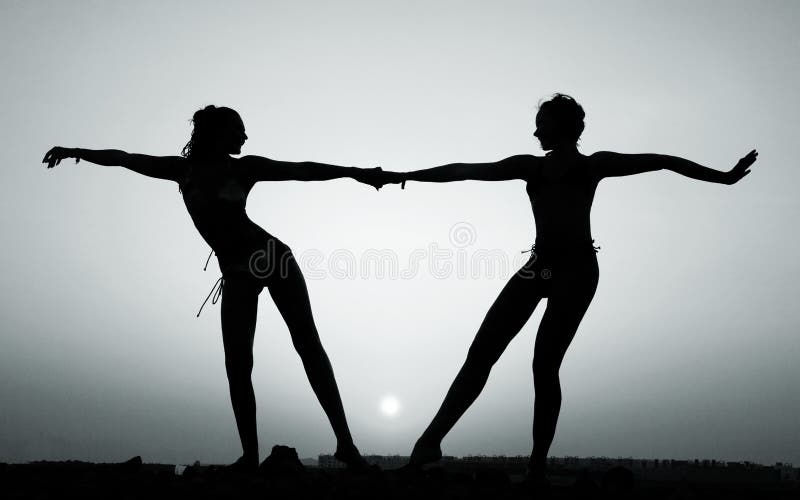 230+ Silhouette two women Free Stock Photos - StockFreeImages