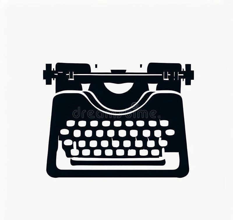 Typewriter Side Silhouette