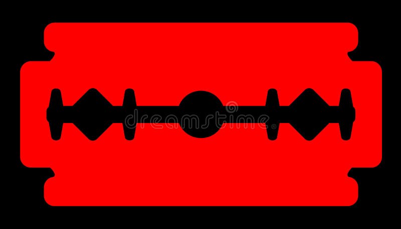 Red Razor Blade stock vector. Illustration of shave - 116397311
