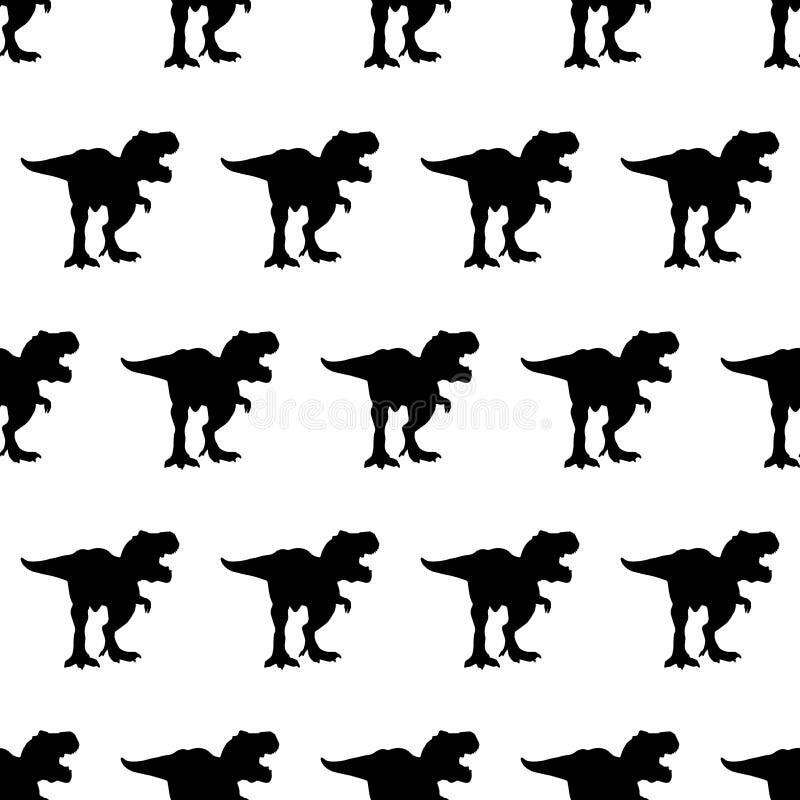 Silhouette Tyreks Pattern Black Stock Illustration - Illustration of ...