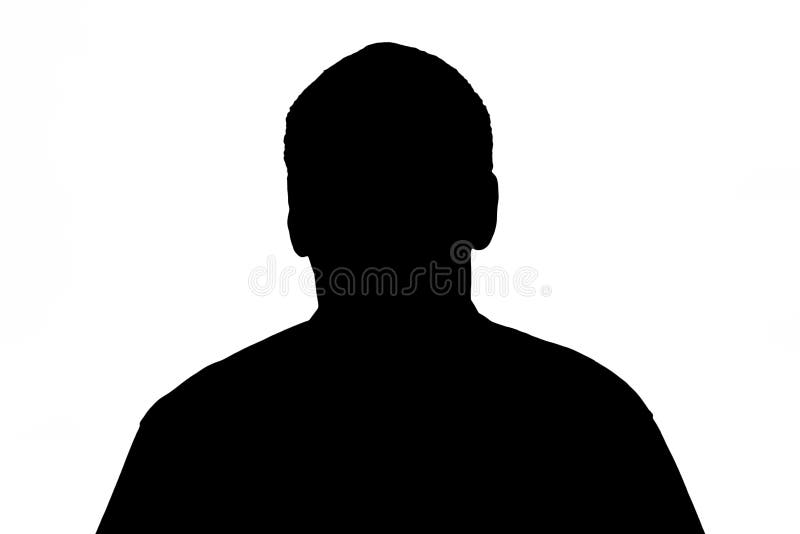 Silhouette of an Unknown Man. Anonymous Portrait of a Man in the Shadow ...