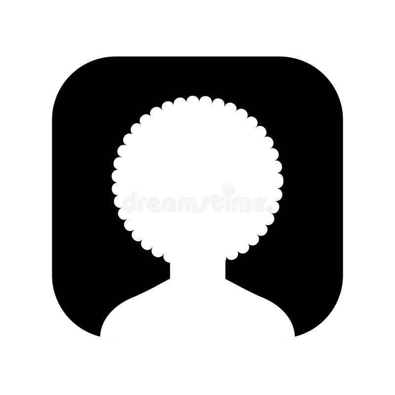 Silhouette User Avatar Square Button Stock Illustration - Illustration ...