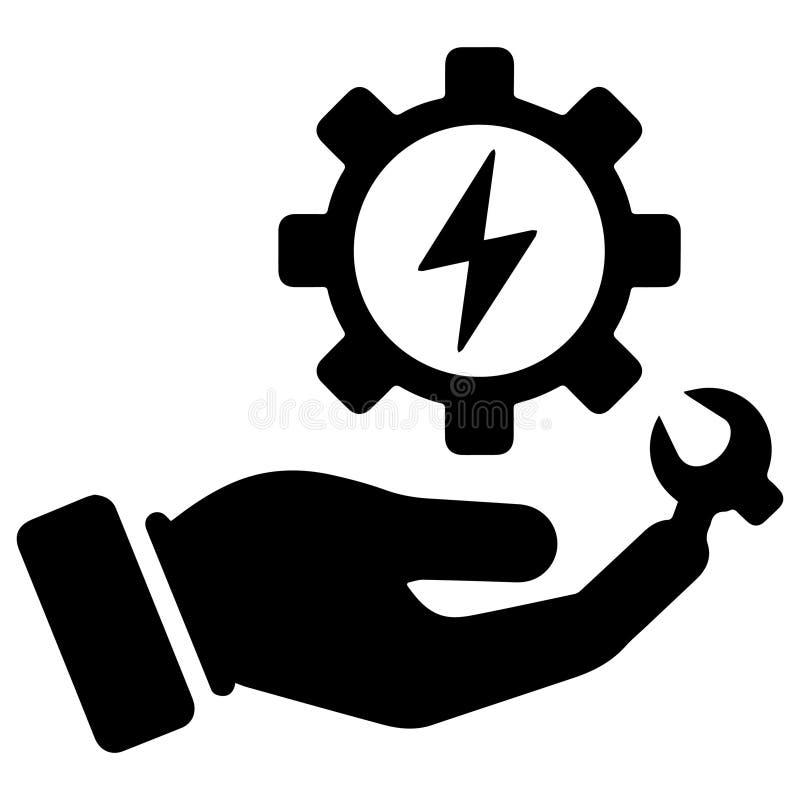 Silhouette Vector of a Hand Holding a Troubleshooting Icon Stock Vector ...