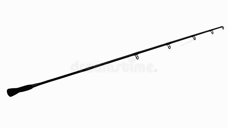 Minimalist Fishing Rod Vector Silhouette for Graphic Designs Stock ...