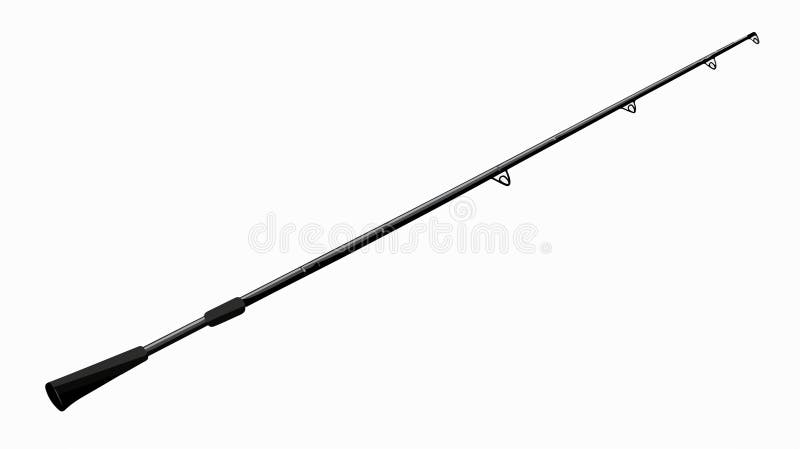 Minimalist Fishing Rod Vector Silhouette for Graphic Designs Stock ...