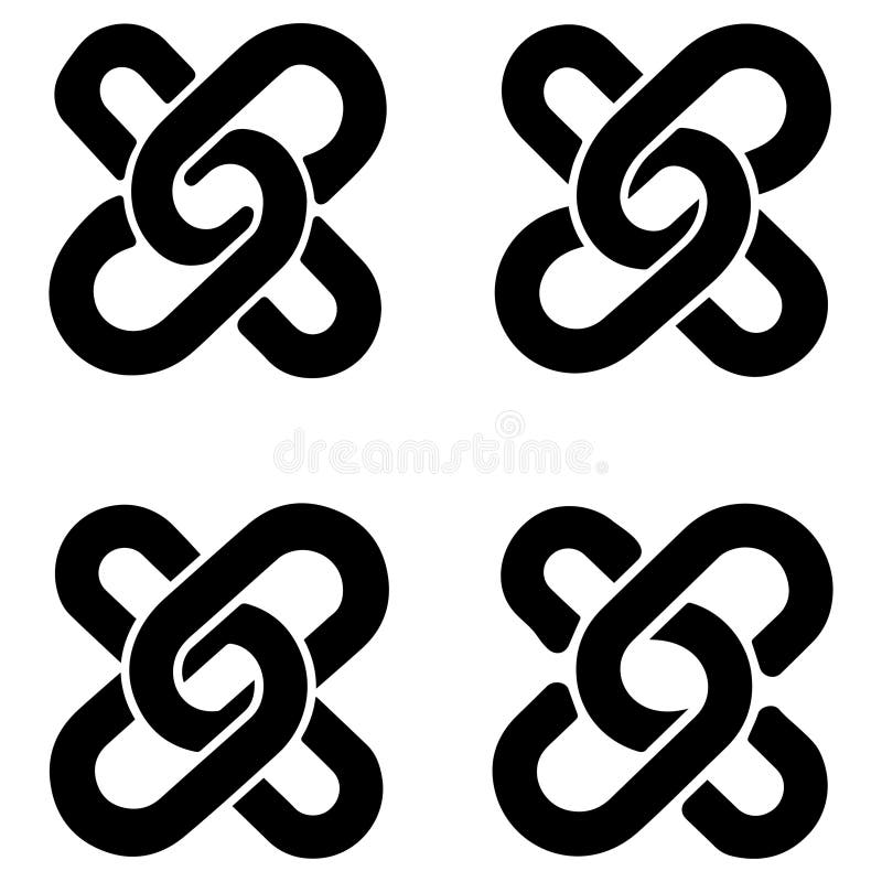 Silhouette Vector of Link Icon on a White Background. Stock ...