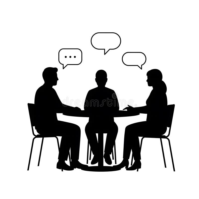 Colleagues Communication Silhouette Vector Stock Illustrations – 550 ...