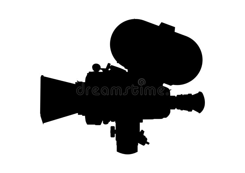 Silhouette of Vintage Film Camera Stock Vector - Illustration of tripod ...