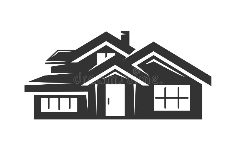 Silhouette vintage house stock vector. Illustration of banner - 261320425