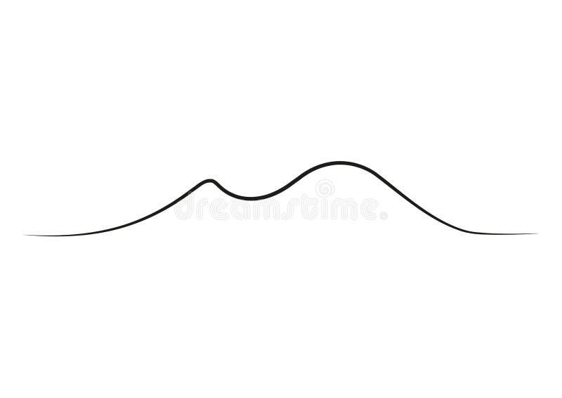 Silhouette of Volcano Vesuvius Naples Stock Illustration - Illustration ...