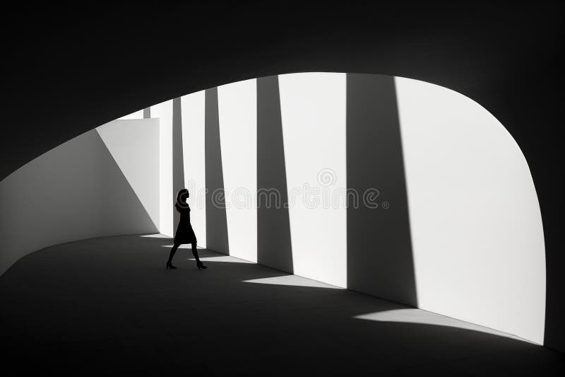 Silhouette of Walking Woman Image Representing Self-discovery Journey ...