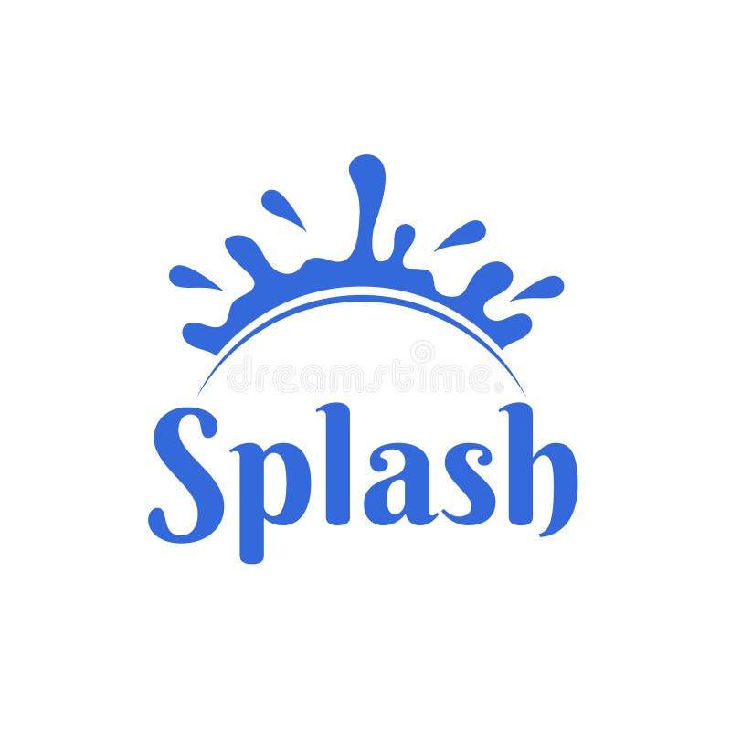 Silhouette Water Splash Design Vector Template. Label Design Elements ...