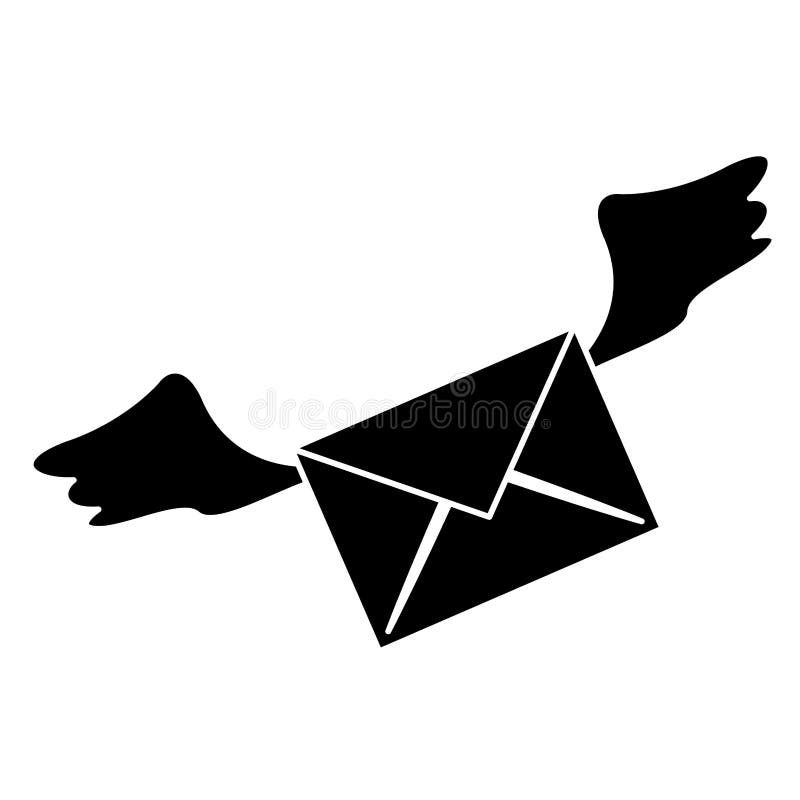 Silhouette Man With Email Newsletter Set Stock Vector - Illustration of ...