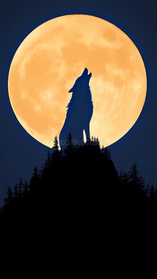 Wolf Howling At Full Moon Wallpaper Wallpaper Landscape, The Moon,