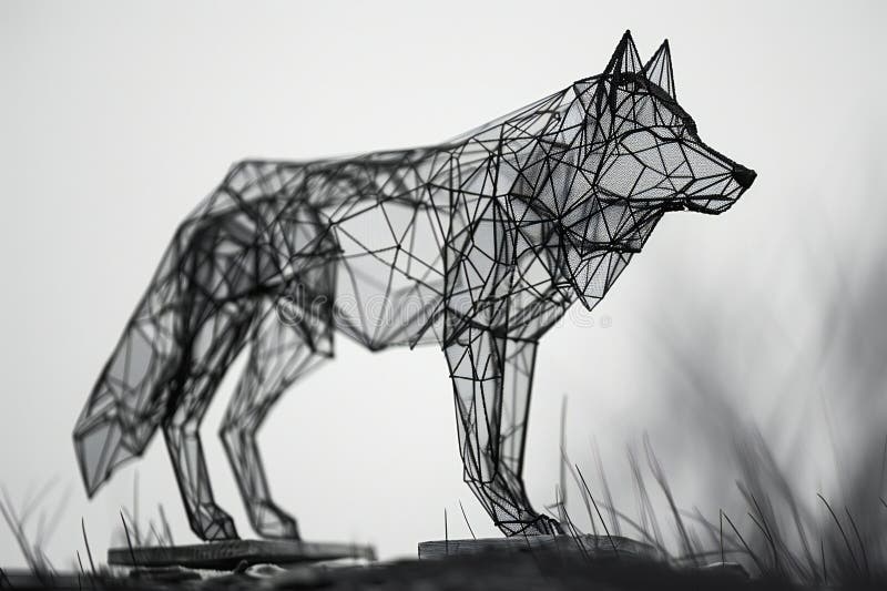 Wireframe Wolf Stock Illustrations – 173 Wireframe Wolf Stock ...
