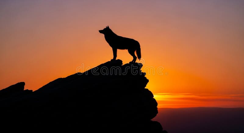 Wolf Standing Silhouette Stock Illustrations – 2,655 Wolf Standing ...