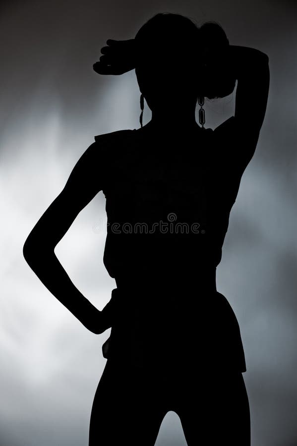 Silhouette in Red and Black Stock Photo - Image of hispanic, costume ...