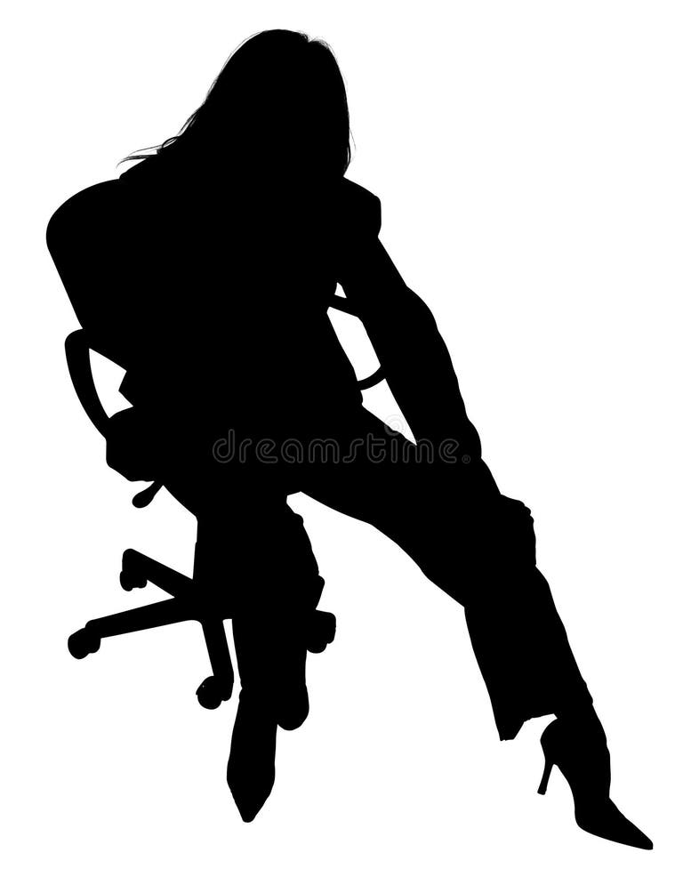 Woman Silhouette Sitting Chair Stock Illustrations 3 363 Woman
